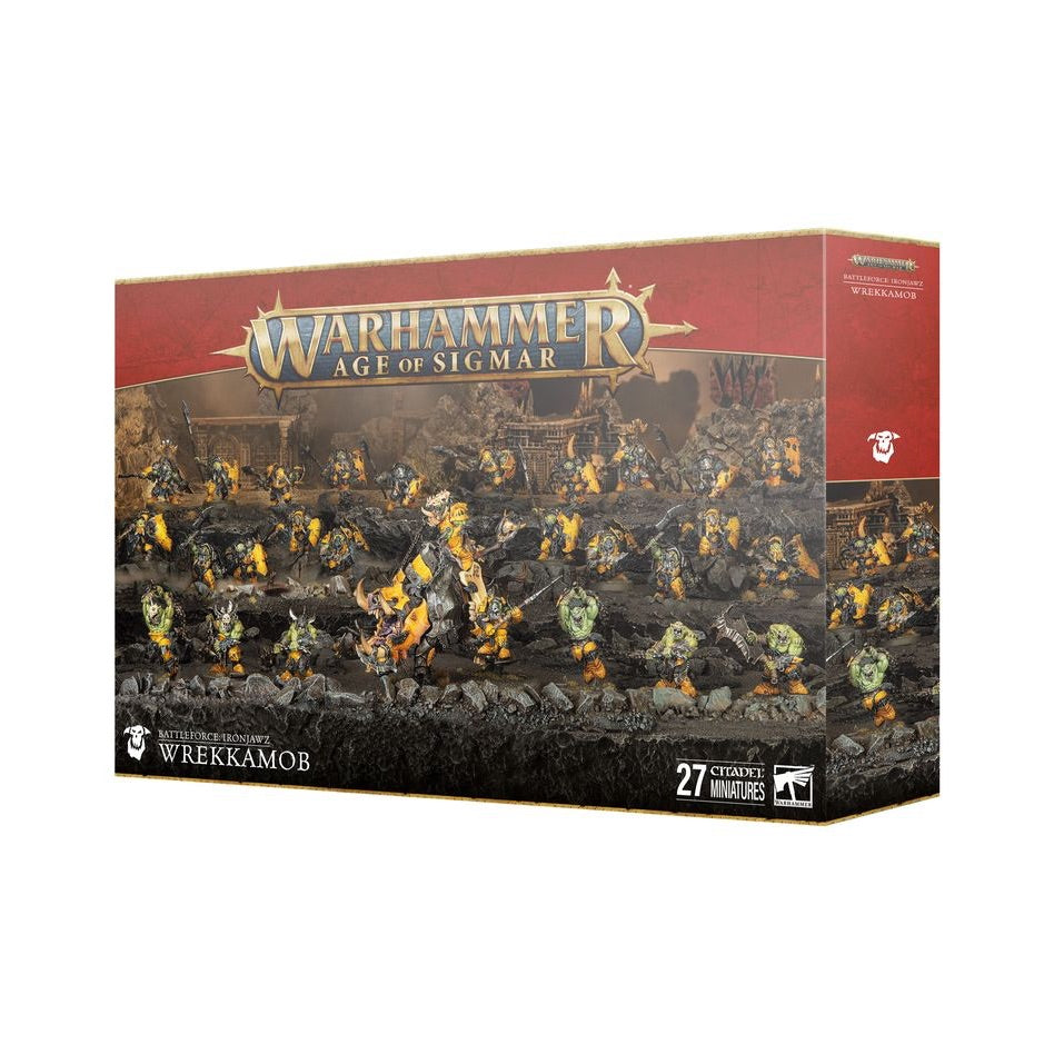 WARHAMMER AGE OF SIGMAR: IRONJAWZ BATTLEFORCE WREKKAMOB – Paint & Play